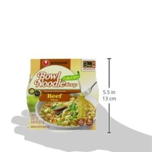 NongShim Bowl Noodle Soup, Beef, 3.03 Ounce (Pack of 12)