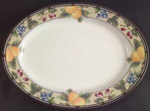 mikasa garden harvest 15" oval serving platter, fine china dinnerware