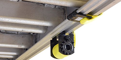 Everest - S1022 Premium Ratchet Tie Down 1 PK 2 IN. X 27 FT 3333 LBS. Working Load 10000 LBS. Break Strength Flat-Hook Cargo Straps Perfect for Moving Appliances, Lawn Equipment and Motorcycles, Vibrant Everest Yellow