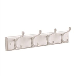 amerock hr55646wgw classic hook rack white and white, 18-inch