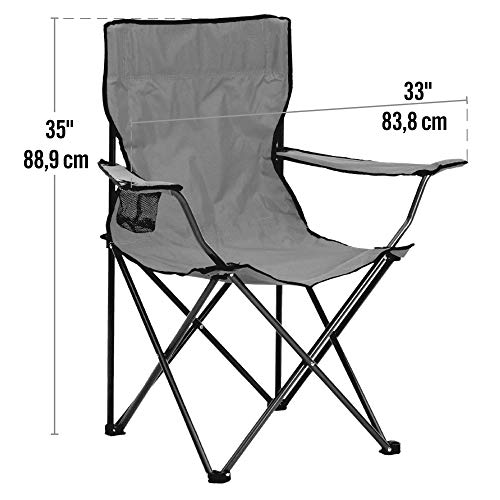 Quik Shade Chair Portable Folding Chair with Arm Rest Cup Holder and Carrying and Storage Bag, Red (146115)