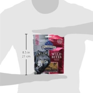 Blue Buffalo Wilderness Trail Treats Wild Bites High Protein Grain Free Soft-Moist Dog Treats, Salmon 4-oz Bag