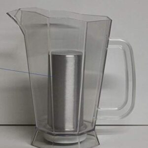 Polar ICE Pitcher with Aluminum Polar ICE Chamber (Crystal Clear/Brushed Aluminum Ice Chamber)