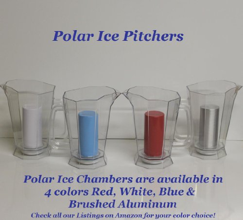 Polar ICE Pitcher with Aluminum Polar ICE Chamber (Crystal Clear/Brushed Aluminum Ice Chamber)