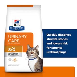 Hill's Prescription Diet s/d Urinary Care Chicken Flavor Dry Cat Food, Veterinary Diet, 4 lb. Bag