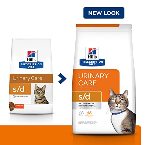 Hill's Prescription Diet s/d Urinary Care Chicken Flavor Dry Cat Food, Veterinary Diet, 4 lb. Bag