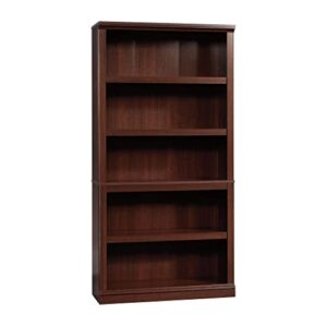 sauder select collection 5-shelf bookcase, select cherry finish