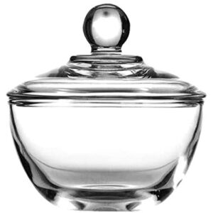 anchor hockings brand anchor hocking presence glass sugar bowl with lid, 1-pack, clear