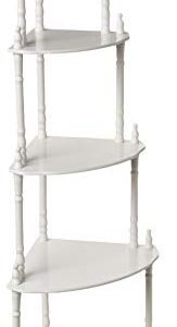 Frenchi Home Furnishing 5-Tier Corner Stand, White