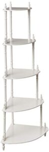 frenchi home furnishing 5-tier corner stand, white