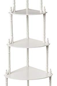 Frenchi Home Furnishing 5-Tier Corner Stand, White