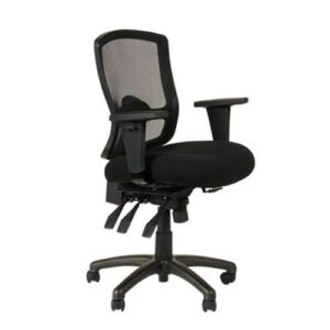 alera aleet4017 etros series 17.16 in. to 20.86 in. seat height mesh mid-back petite multifunction chair - black