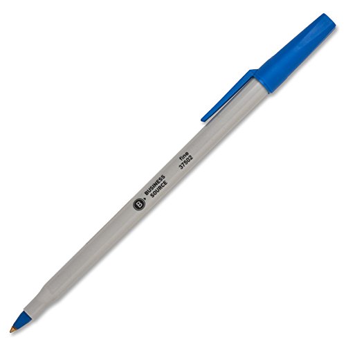 Business Source Writing Correction Ballpoint Pen, Blue (37502) 12 Count (Pack of 1)