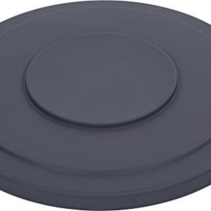 Carlisle FoodService Products 34103323 Bronco Polyethylene Round Lid, 24" Diameter x 2.13" Height, Gray, for 32 Gallon Trash Containers