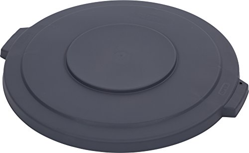 Carlisle FoodService Products 34103323 Bronco Polyethylene Round Lid, 24" Diameter x 2.13" Height, Gray, for 32 Gallon Trash Containers