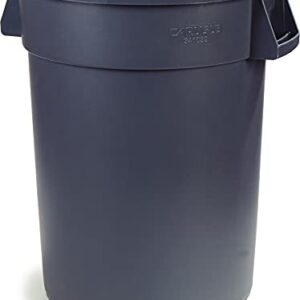 CFS 34105523 Bronco Round Waste Container Only, 55 Gallon, Gray