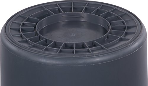 CFS 34105523 Bronco Round Waste Container Only, 55 Gallon, Gray