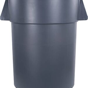 CFS 34105523 Bronco Round Waste Container Only, 55 Gallon, Gray