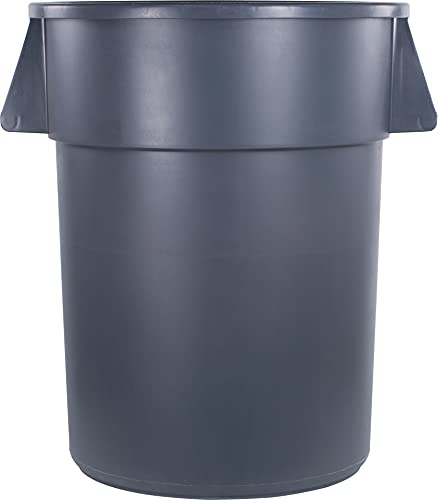 CFS 34105523 Bronco Round Waste Container Only, 55 Gallon, Gray