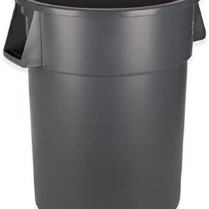 CFS 34105523 Bronco Round Waste Container Only, 55 Gallon, Gray