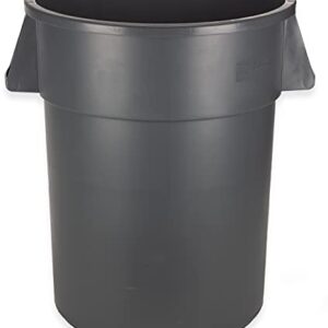 CFS 34105523 Bronco Round Waste Container Only, 55 Gallon, Gray