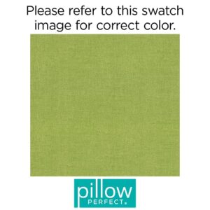 Pillow Perfect Pompeii Solid Indoor/Outdoor Lumbar Pillow Plush Fill, Weather and Fade Resistant, Lumbar - 11.5" x 18.5",, Green, 2 Count