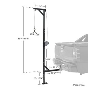 Kill Shot Deer-Hoist-Swivel Deluxe Hitch-Mounted Deer Hoist with Swivel & Gambrel - 500 lb. Capacity