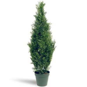 national tree company artificial shrub | includes pot base | arborvitae - 36 inch