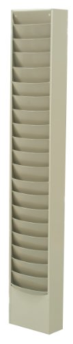 Durham 400-75 Tan Cold Rolled Steel 20 Contour Pocket Vertical Literature Rack, 9-3/4" Width x 58" Height x 4-1/8" Depth