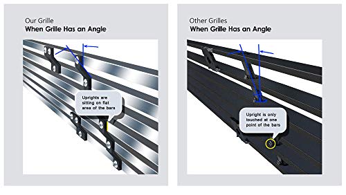 APS Compatible with Ford F-250 F-350 F-450 F-550 SD 2011-2016 Lower Bumper Stainless Steel Polished Chrome 8x6 Horizontal Billet Grille Insert F66829A