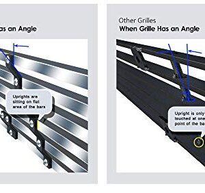 APS Compatible with Ford Excursion 2000-2004 & 99-04 F-250 F-350 F-450 F-550 SD Main Upper Stainless Steel Polished Chrome 8x6 Horizontal Billet Grille Insert F85086A