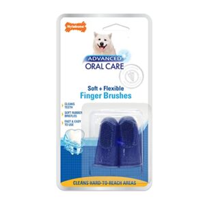 nylabone advanced oral care finger brush 2 count one size