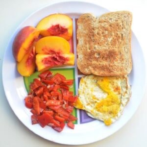 Portion control plate MyPlate for Teens or Adults - (1 plate) Healthy nutrition plate for balanced eating, (English)