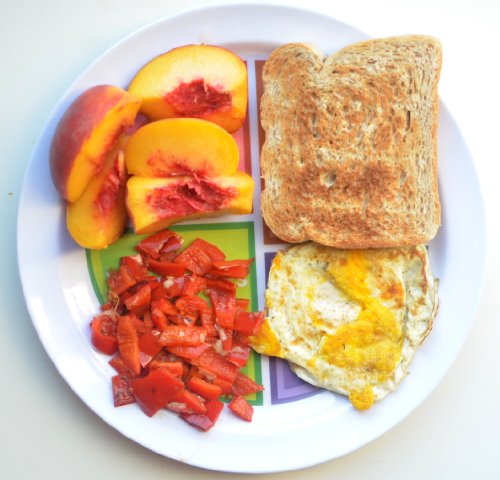 Portion control plate MyPlate for Teens or Adults - (1 plate) Healthy nutrition plate for balanced eating, (English)