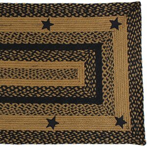 IHF Home Décor |Star Black Premium Braided, Collection | Primitive, Rustic, Farmhouse Style | Jute/Cotton | 30Days Risk Free | Accent Rug/Door Mat/Floor Carpet (36"x60" Rect, Star Black)