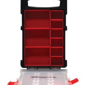 Homak Plastic Organizer with 9 Removable Bins, HA01109225, Orange