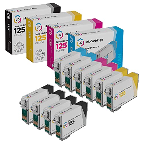 LD Remanufactured Ink Cartridge Replacements for Epson 125 (4 Black, 2 Cyan, 2 Magenta, 2 Yellow, 10-Pack)