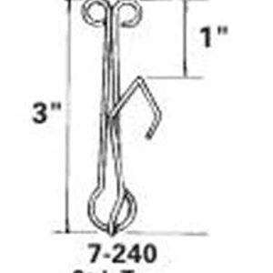 Graber 3-Inch Slip On Drapery Hooks with 1/8-Inch Drop. 14 Hooks per Bag