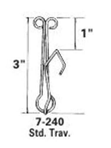 Graber 3-Inch Slip On Drapery Hooks with 1/8-Inch Drop. 14 Hooks per Bag