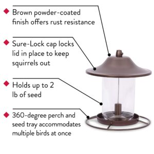 perky-pet 312-1sr outdoor panorama wild bird feeder - 2 lb seed capacity