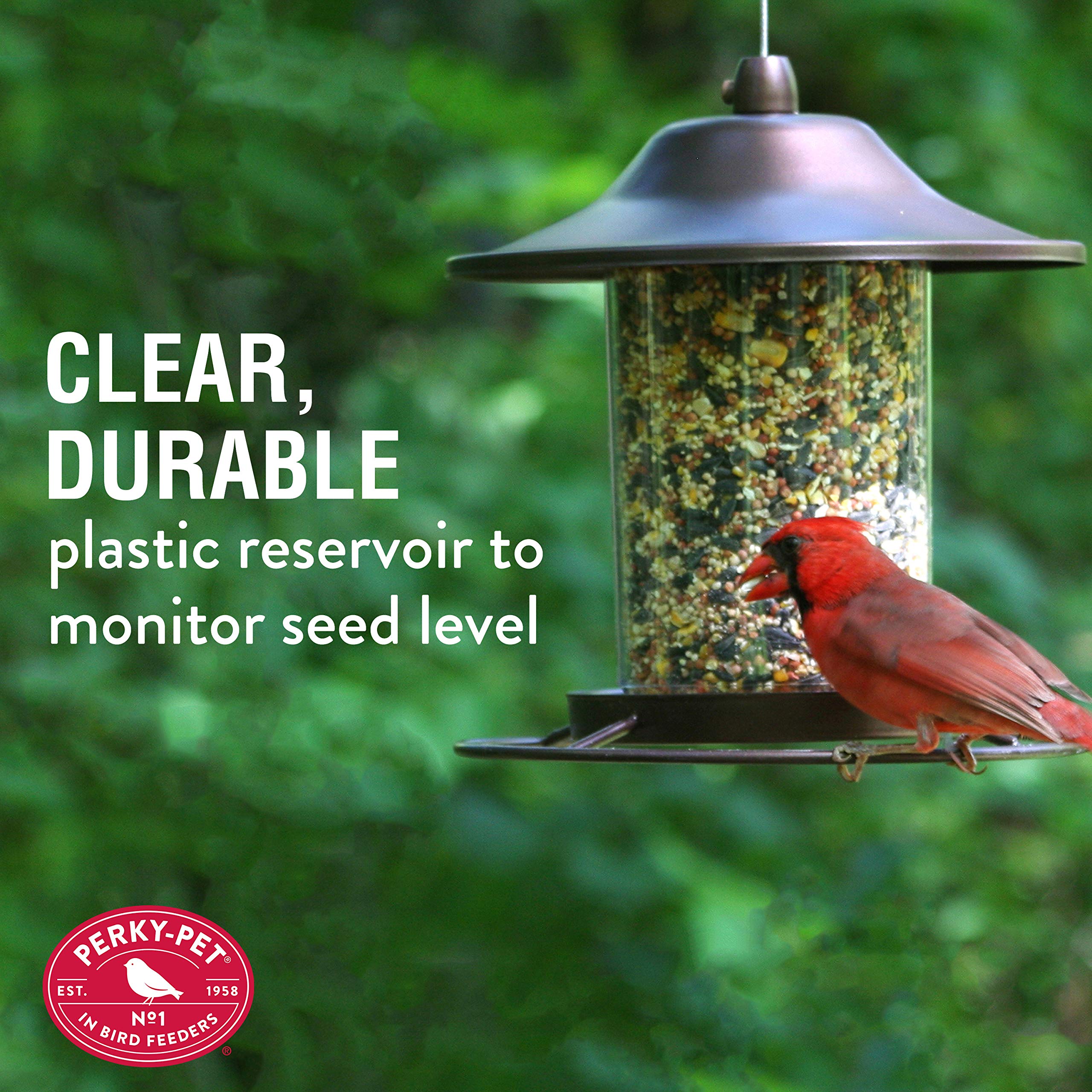 Perky-Pet 312-1SR Outdoor Panorama Wild Bird Feeder - 2 Lb Seed Capacity