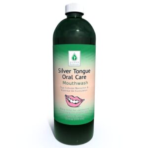 silver tongue oral care - all natural colloidal silver mouthwash, 16 oz.