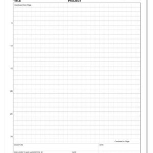 BookFactory Engineering Notebook/Engineer Graph Paper Notebook/Quadrille 4 X 4 Quad Ruled Book - 96 Pages (.25" Lab Grid Format), 8" x 10", Black Cover, Smyth Sewn Hardbound (LIRPE-096-SGR-A-LKT4)