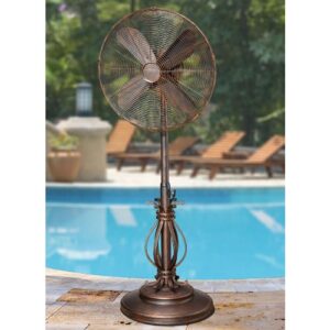 Deco Breeze Pedestal Standing 3 Speed Oscillating Fan with Adjustable Height, 18 inches, Prestigious