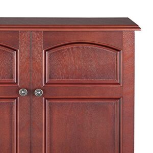 Elegant Home Fashions Martha Wooden Removable 2 Door Wall Cabinet, Mahogany