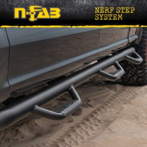 N-Fab Nerf Steps | Textured Black, Wheel-to-Wheel w/ Bed Access | D0289QC-6-TX | Fits 2002-2008 Dodge RAM 1500, 2002-2009 2500/3500 Quad Cab 6.4' Standard Bed, SRW/DRW Gas/Diesel