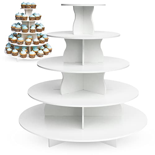 As Seen on Shark Tank Cupcake Stand - Dessert Stand, Tier Stand, Cupcake Stand-Hold Up to 90 Cupcakes-Catering Supplies for Buffet Display-Treat Stands for Dessert Table, Wedding Cake & Cupcake Stand