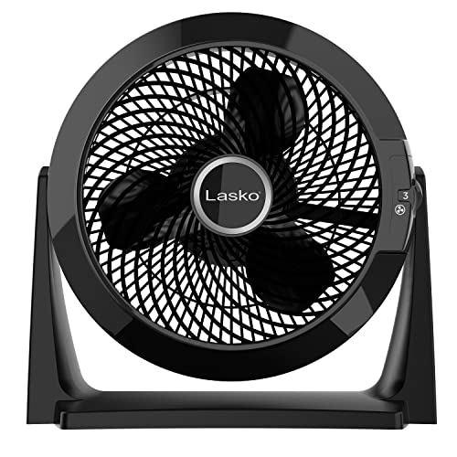 Lasko 3635 10-Inch Blades Air Flexor Floor or Wall Mount Fan, Black