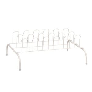 household essentials 9-pair wire shoe rack, white