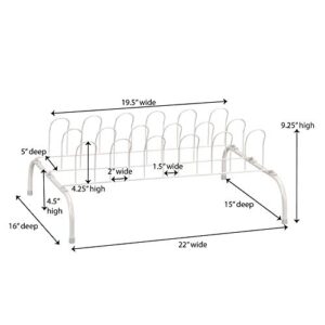 Household Essentials 9-Pair Wire Shoe Rack, White